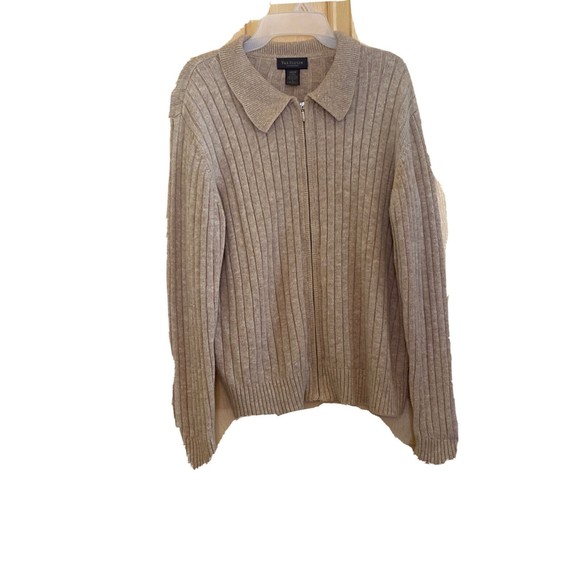 Van Heusen | Sweaters | Van Heusen Beige Full Zip Womens Large Sweater ...